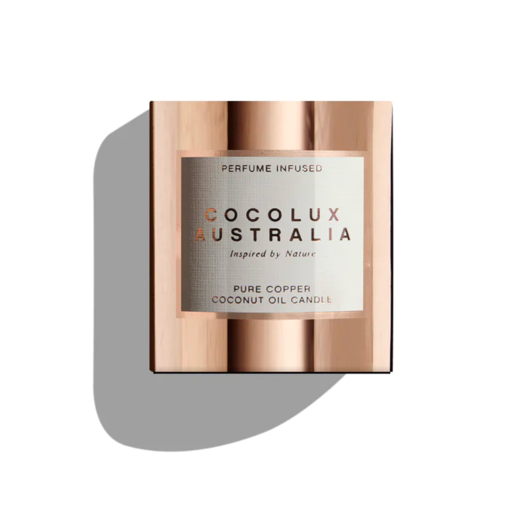 COCOLUX AUSTRALIA Sol Bergamot, Lily & Moss Small Copper Candle ...